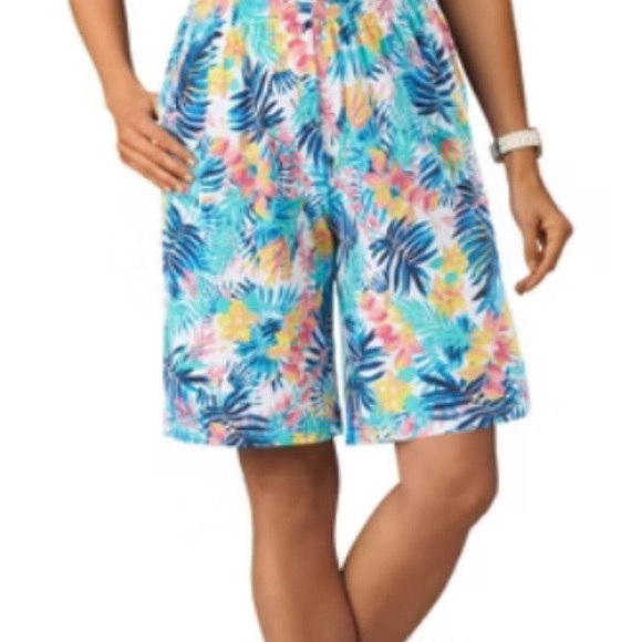 Ruby Rd. | Shorts | Ruby Rd Blue And Pink Bermuda Shorts Vibrant ...